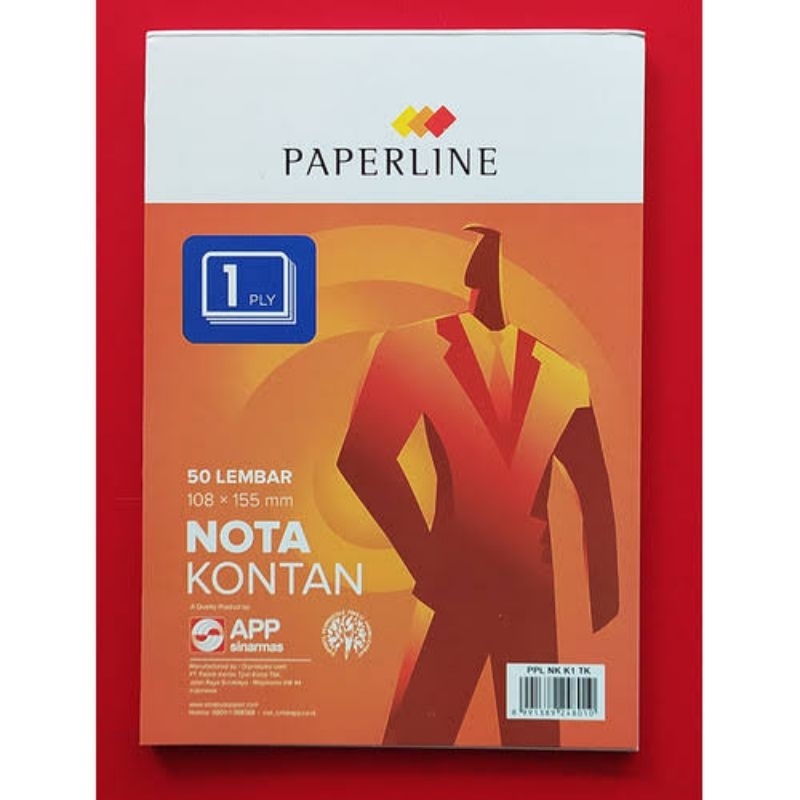 Jual [10 BUKU] NOTA KONTAN KECIL 1 RANGKAP PAPERLINE / NCR K1 / NOTA 1 ...