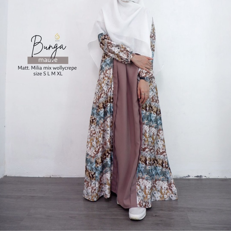 Jual abaya bunga | gamis motif | abaya motif | Shopee Indonesia