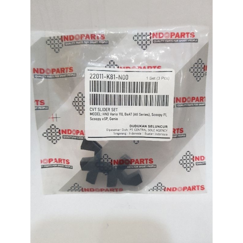 Jual CVT SLIDER SET 22011-K81-N00 / VARIO 110 / SCOOPY FI / BEAT CARBU ...