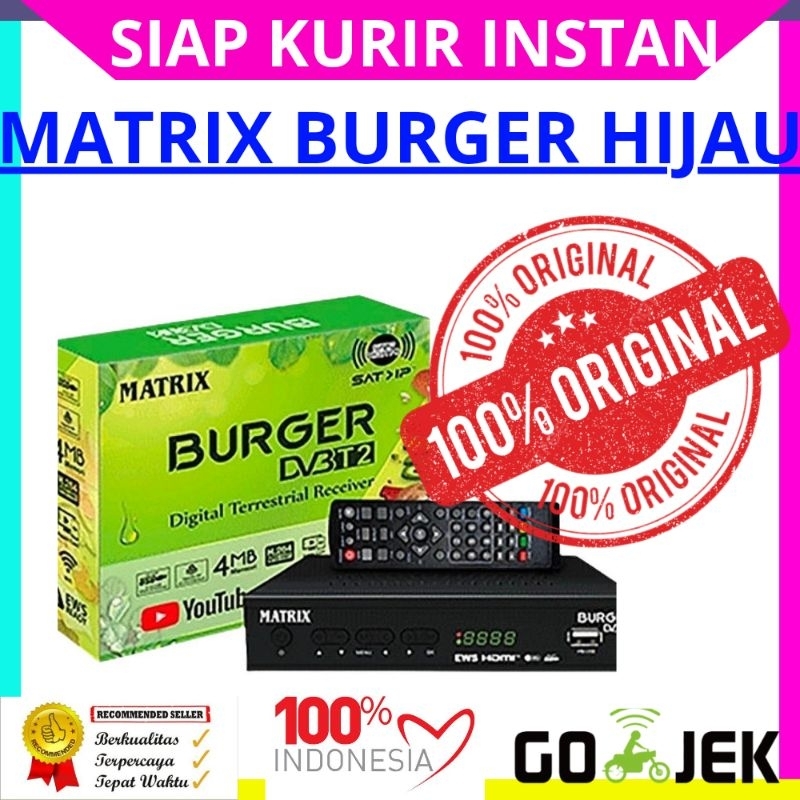 Jual Set Top Box TV Digital Matrix Burger Hijau STB DVB T2 HD EWS | Shopee Indonesia