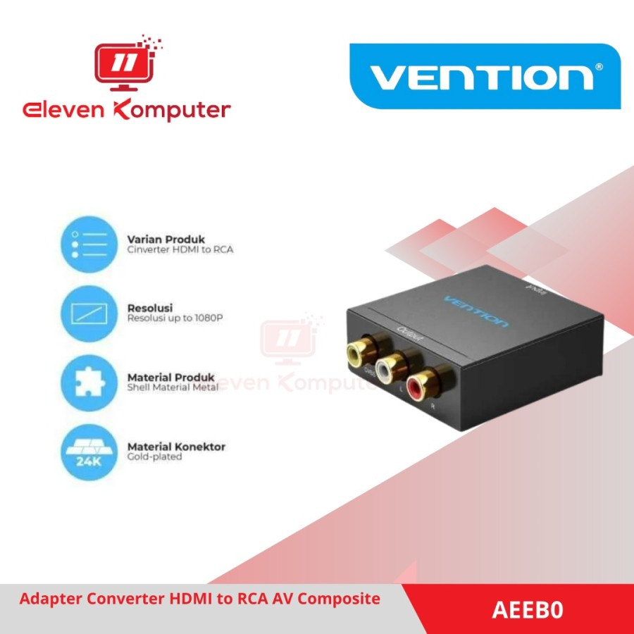 Jual Vention Converter HDMI to RCA dan RCA to HDMI | Shopee Indonesia