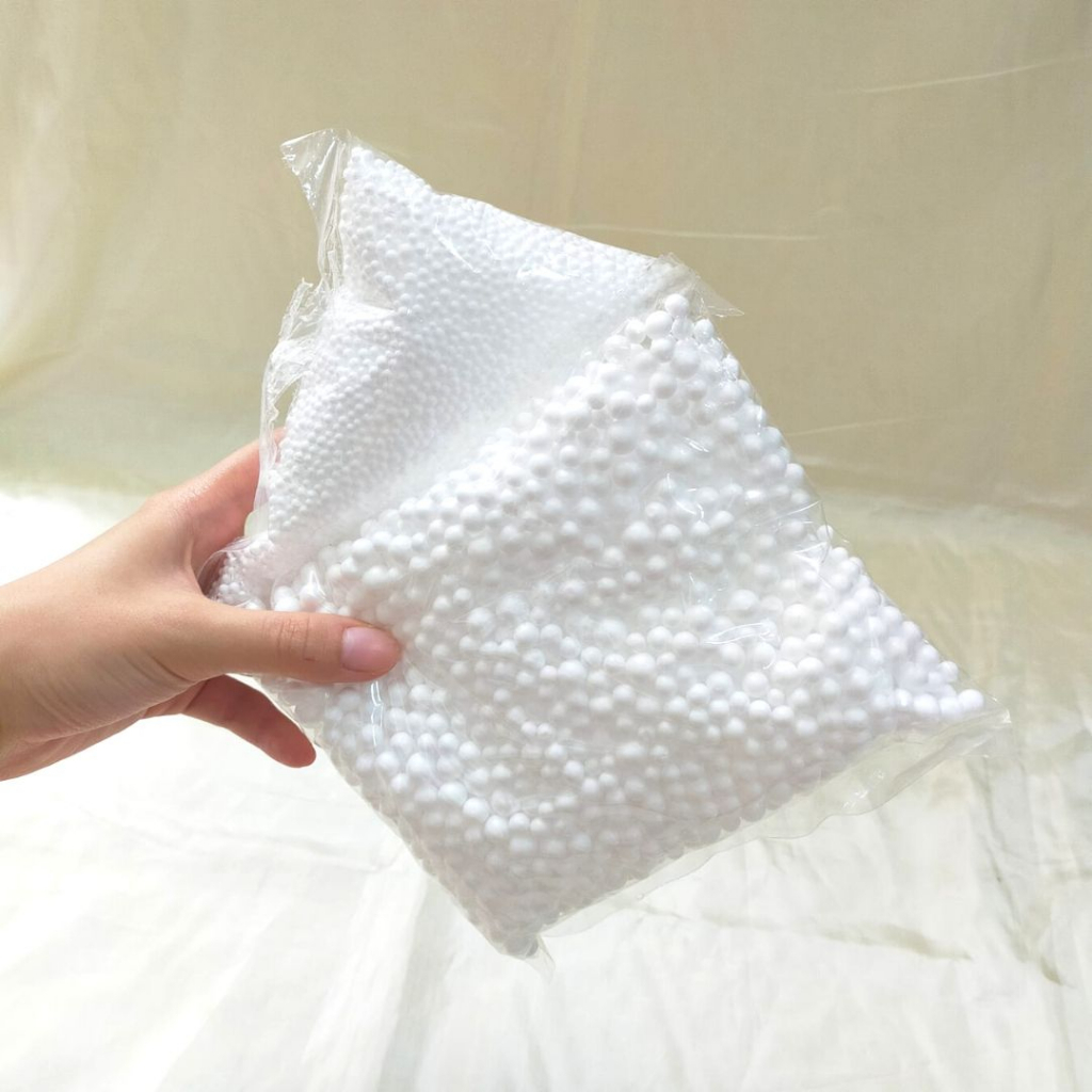 Jual Biji Butiran Gabus Styrofoam Putih Biji Besar/Kecil 6 gr | Shopee ...