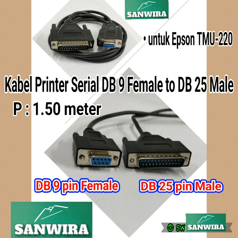 Jual Kabel Printer Serial TMU220 / Kabel Printer Serial Epson TMU-220 1 ...