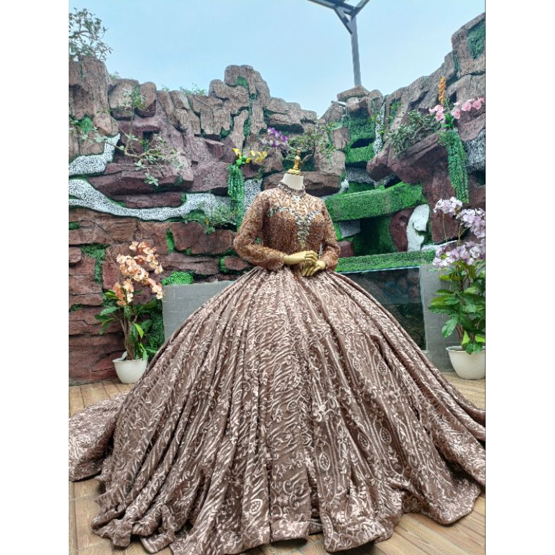 Jual gaun premium cantik ful payet ld 105 | Shopee Indonesia