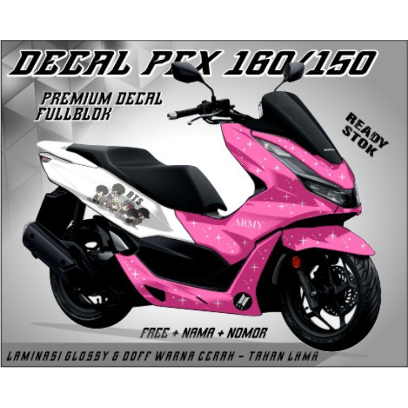 Jual sticker decal variasi Honda PCX 160 new full body motip bts ...