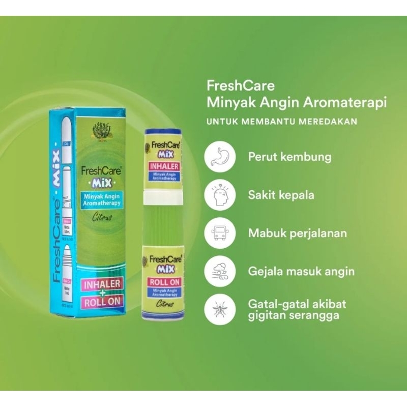Jual FRESHCARE MIX CITRUS ROOL ON + INHALER | Shopee Indonesia
