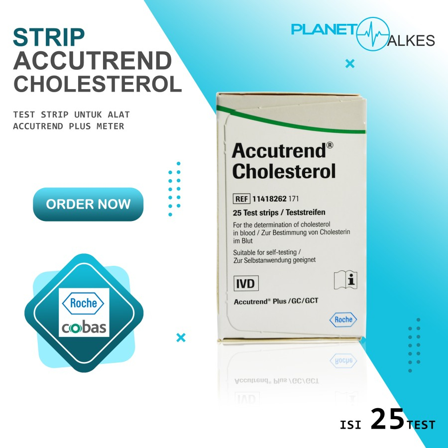 Jual Strip Accutrend Cholesterol - Kolesterol isi 25 test strip ...