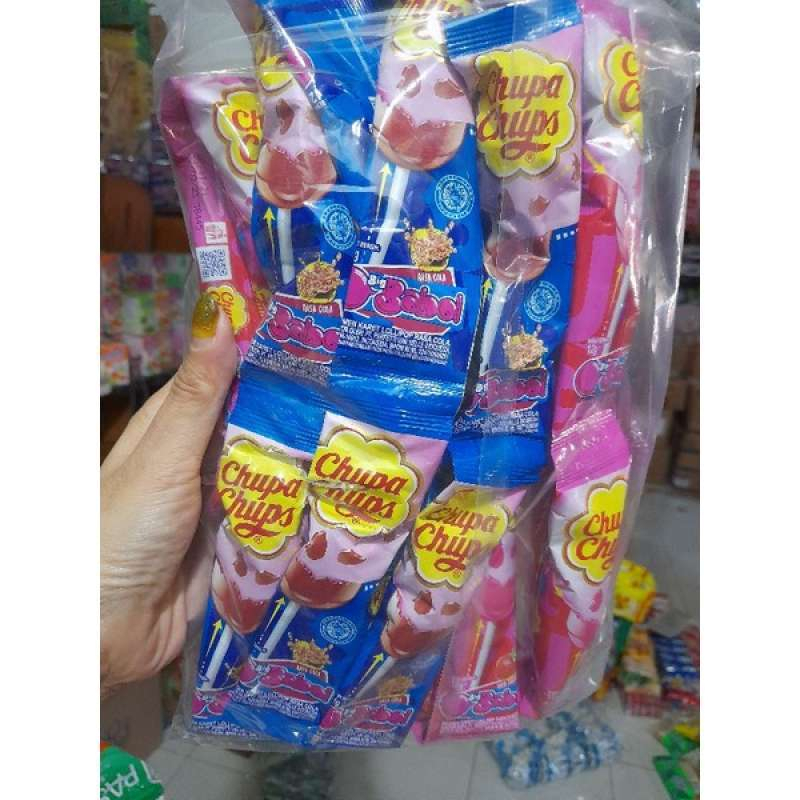 Jual Chupa Chups Gum Filled Lollipop 12gr (isi 24 Pcs) New | Shopee ...