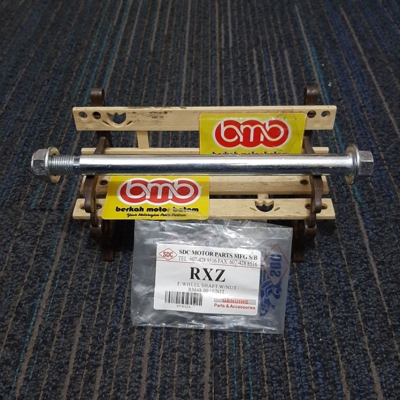 Jual Yamaha RXZ baut as roda depan dan mur front wheel bolt and nut ...