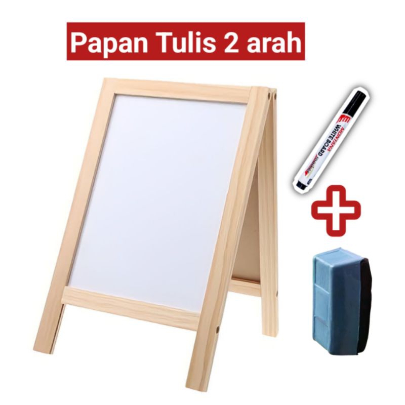Jual PAPAN TULIS WHITEBOARD 2 ARAH 50X100CM, PAPAN TULIS KAYU | Shopee ...