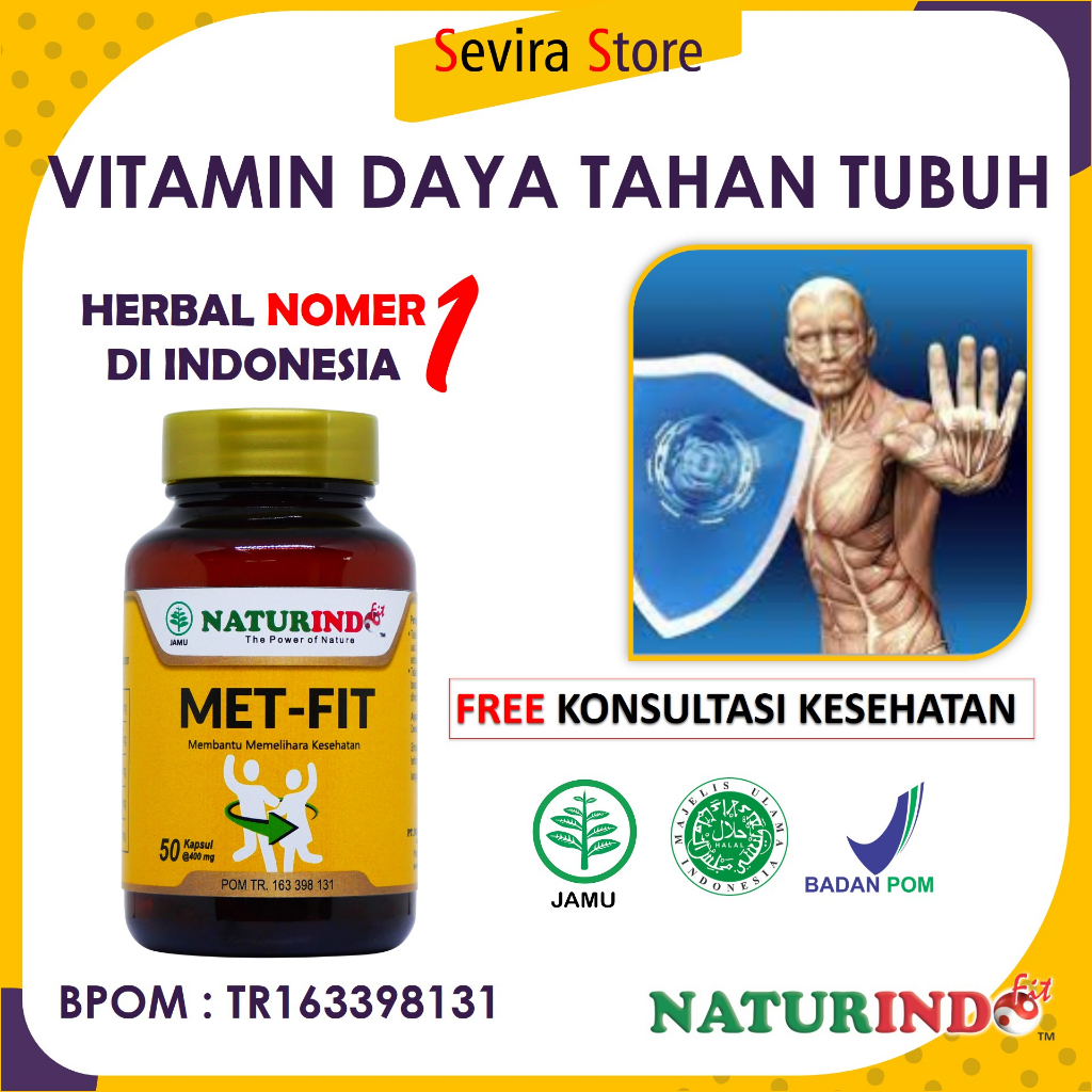 Jual Vitamin Untuk Daya Tahan Tubuh Dewasa Suplemen MetFit Naturindo ...