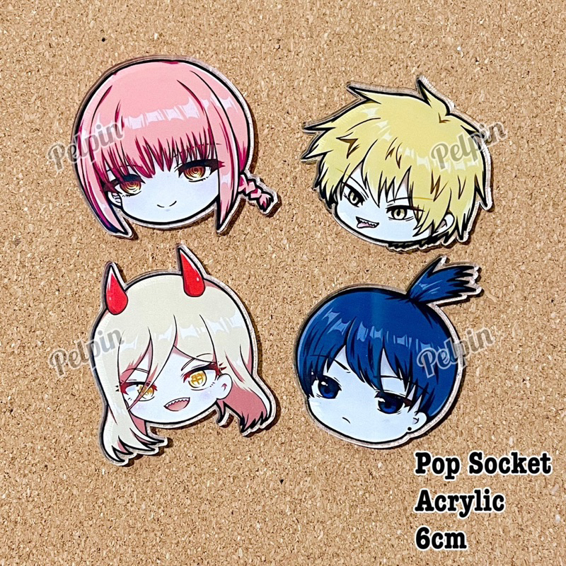 Jual popscoket anime pop socket chainsaw man griptok chainsaw man aki ...