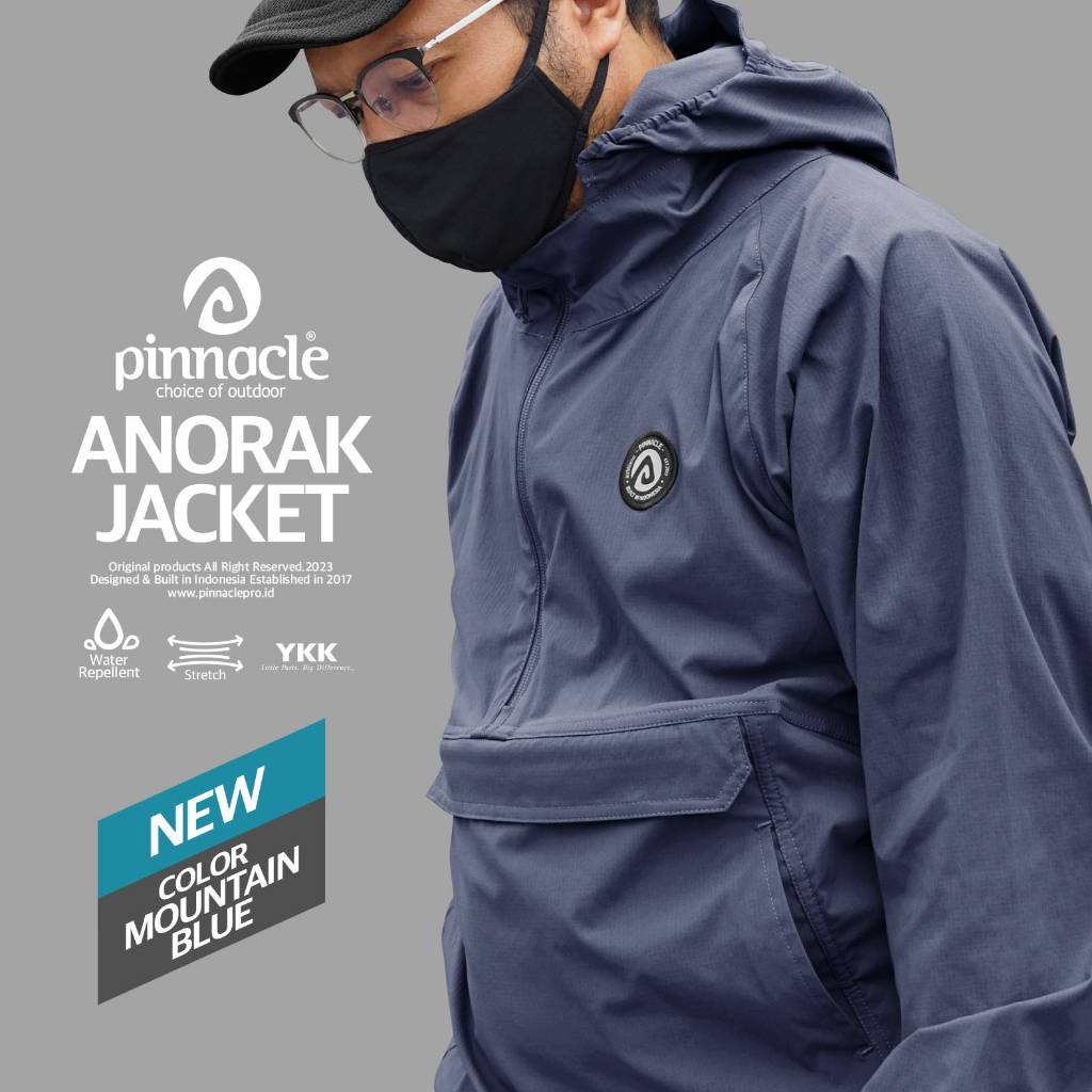 Jual Pinnacle Pro Official Anorak Jacket - Mountain Blue | Shopee Indonesia