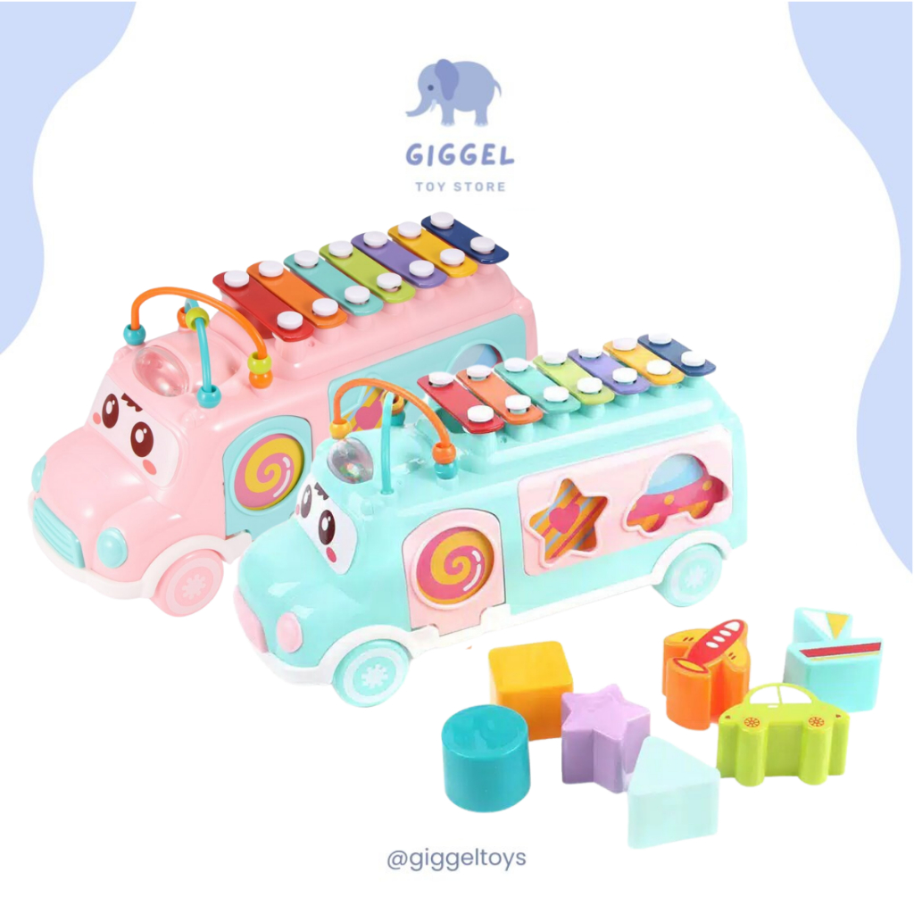 Jual [ Giggel ] BUS XYLOPHONE 3in1 Toys / Mainan Anak Mobil Edukasi ...