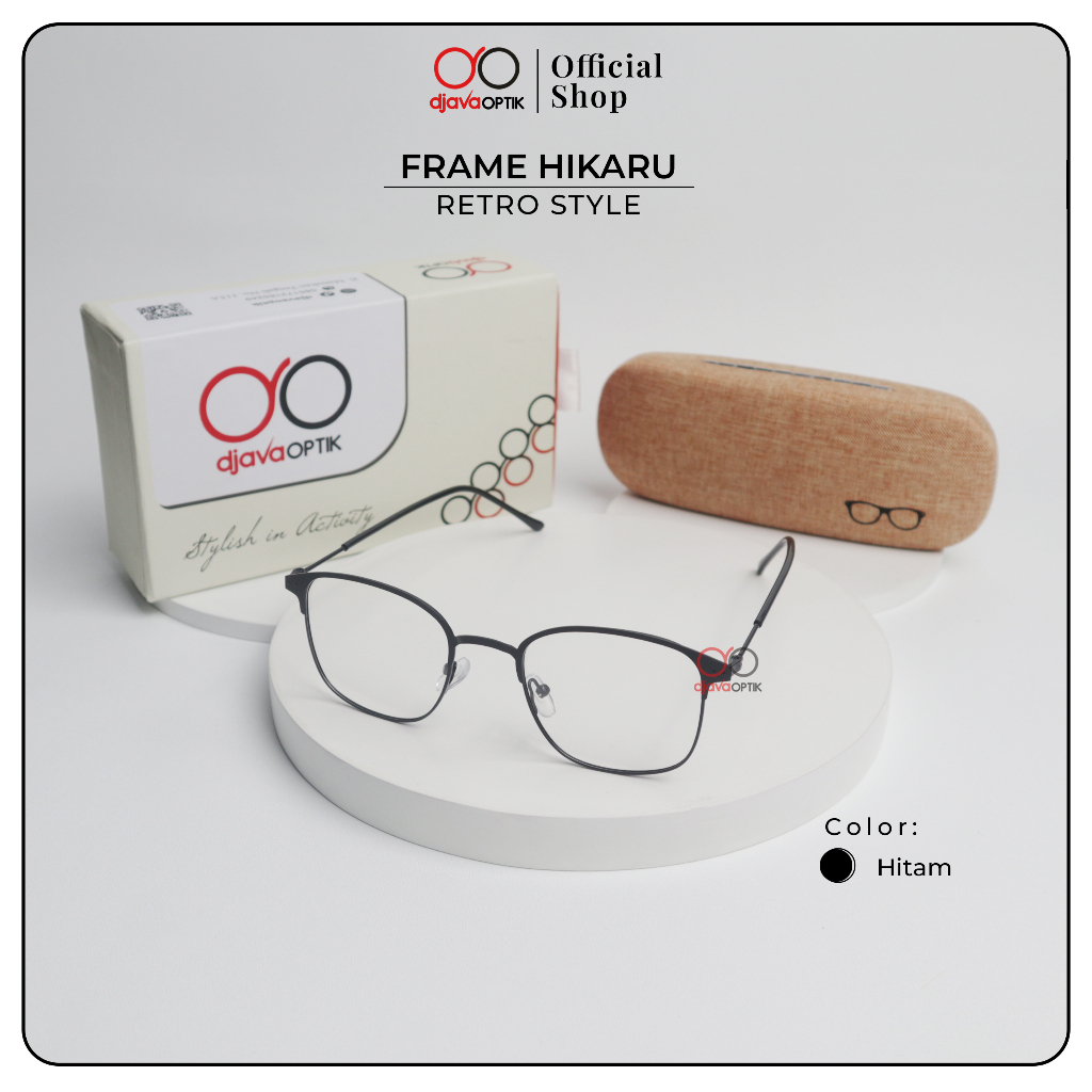 Jual DJAVA OPTIK - Frame Hikaru - Kacamata Photocromic Normal Pabrik Bentuk Kotak Titanium ...