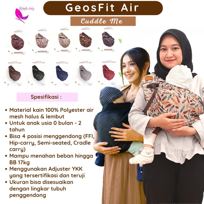 Jual Cuddleme GEOSFIT AIR Gendongan bayi anak geos fit jarik minisling ...