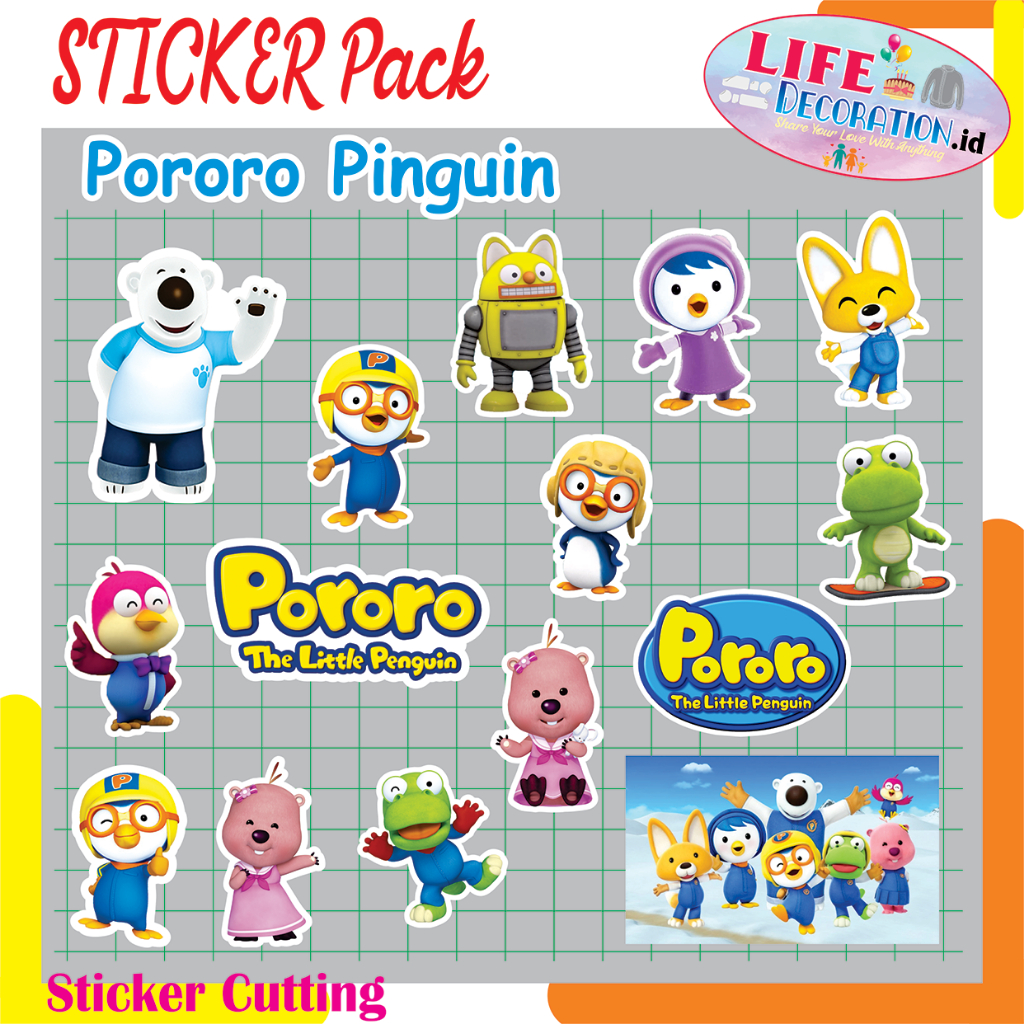 Jual STIKER PORORO / STICKER PACK PORORO PINGUIN | Shopee Indonesia