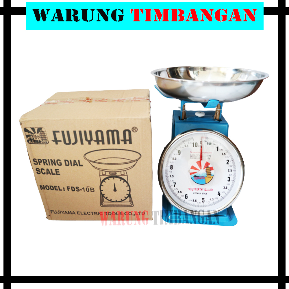 Jual Timbangan FUJIYAMA 10kg Besi Stainless Jarum Analog Manual Duduk Sembako Telor Kue Tepung ...