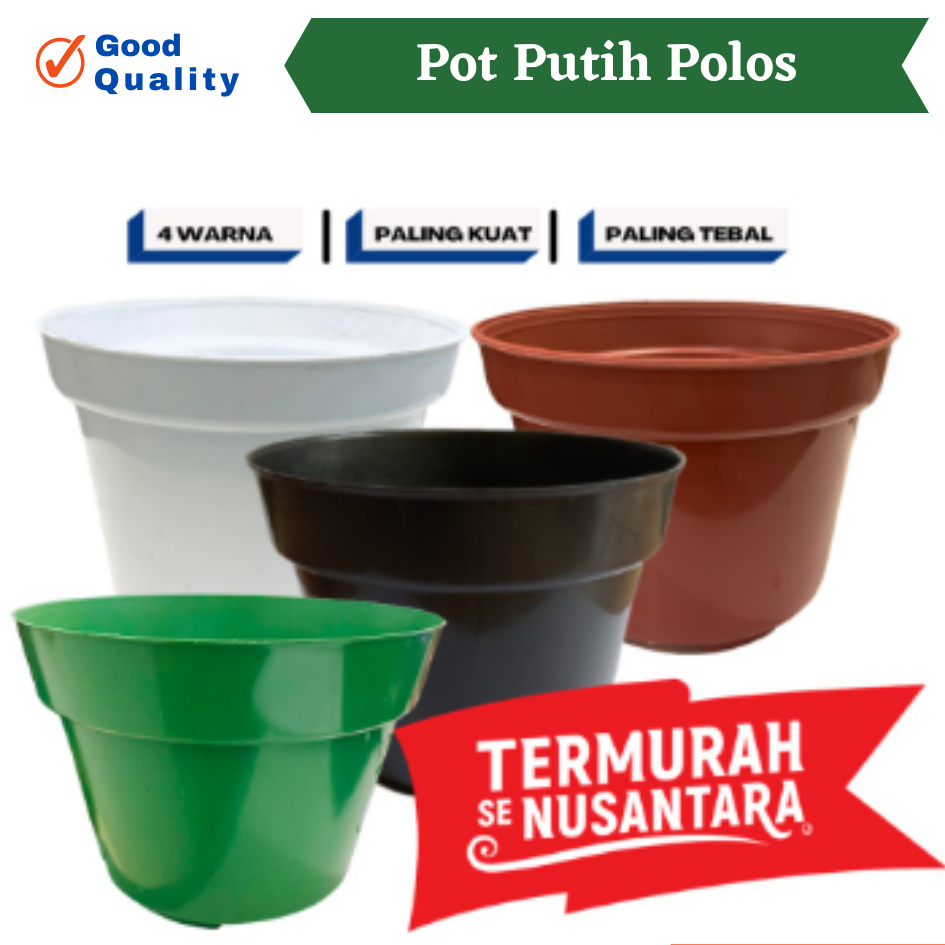 Jual Sekarganes Pot Polos 25 Bata Hitam Putih Coklat Pot Tanaman Hias ...