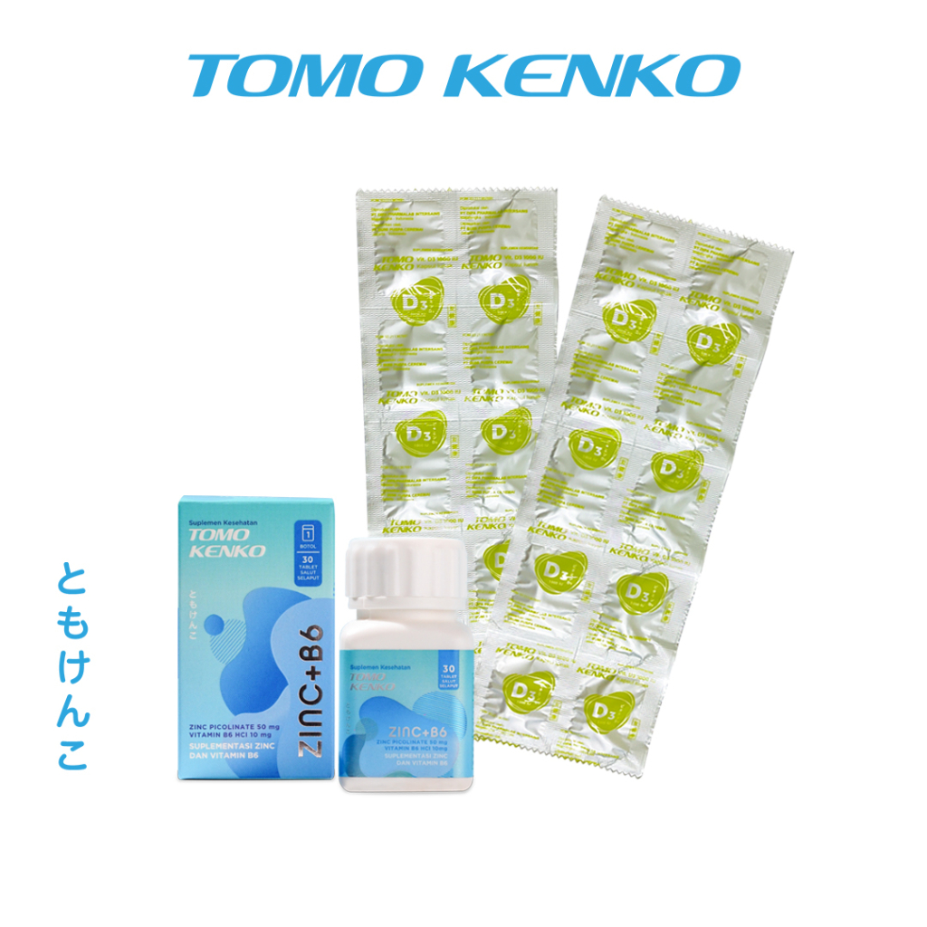 Jual Tomo Kenko Zinc Vit B6 + Vitamin D3 Strip 1000 IU | Shopee Indonesia