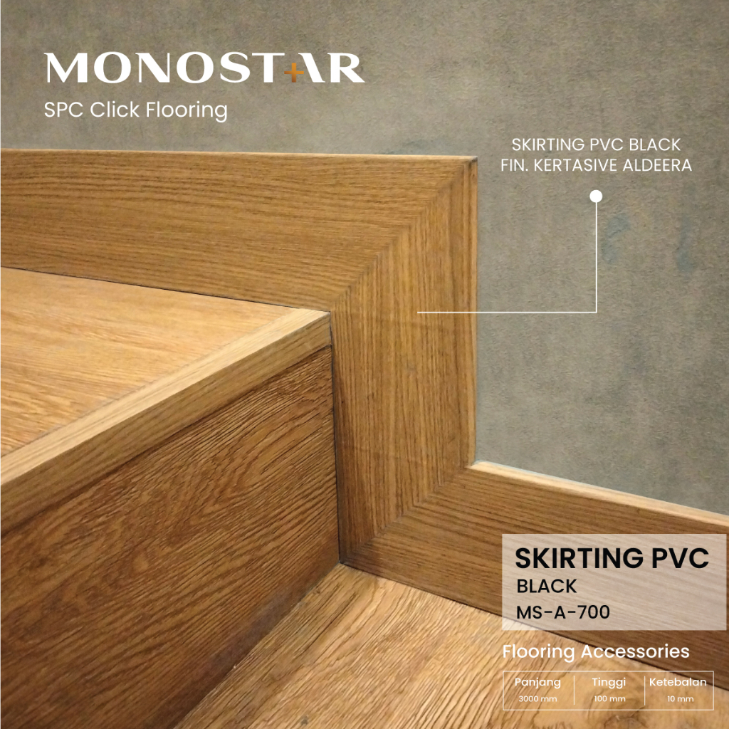 Jual PLINT HITAM POLOS/ SKIRTING BLACK PVC MONOSTAR– AKSESORIS LIST ...