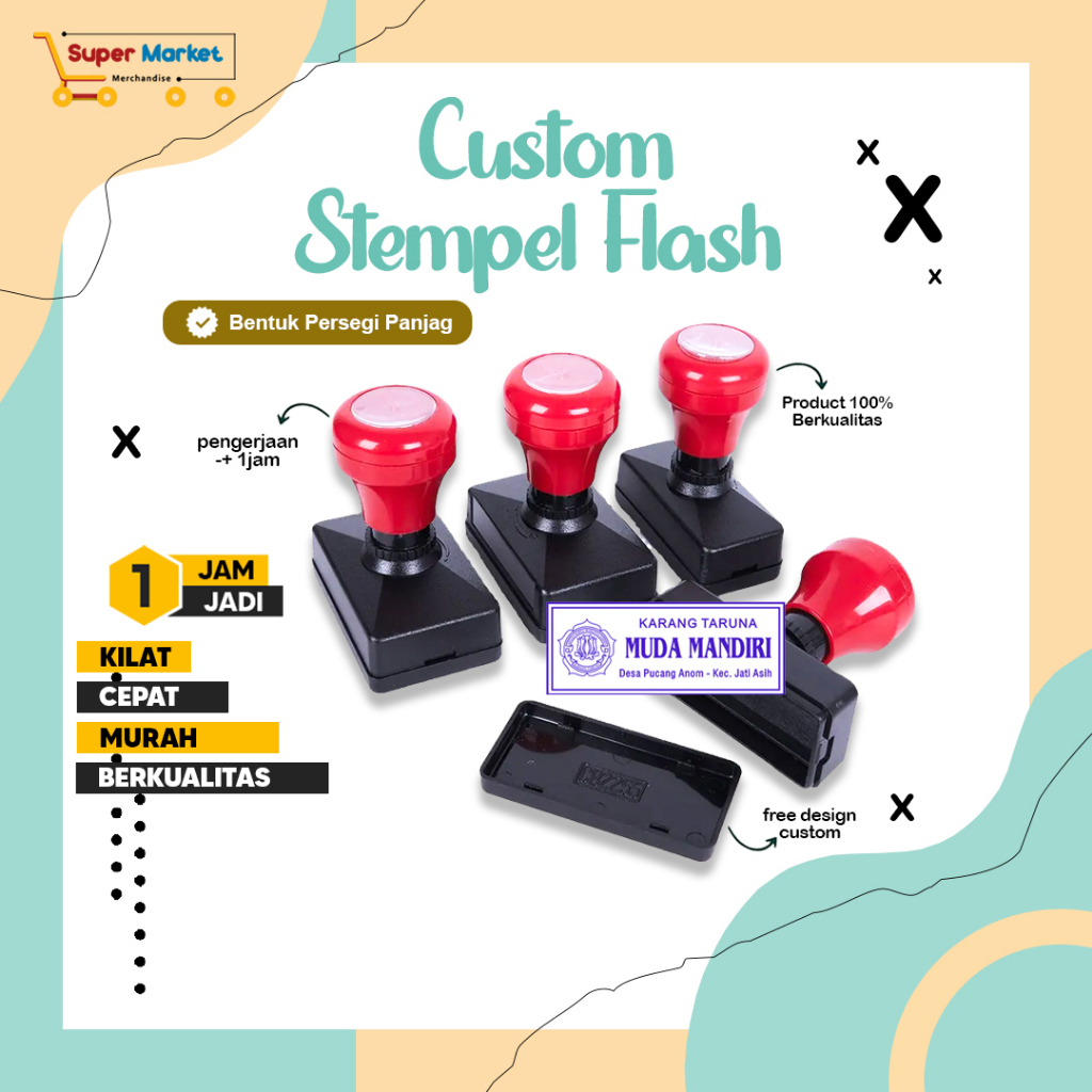 Jual [1HARI JADI] CETAK STEMPEL 𝐆𝐑𝐀𝐓𝐈𝐒 𝐓𝐈𝐍𝐓𝐀 FLASH PERSEGI PANJANG OTOMATIS CEPAT / CUSTOM ...