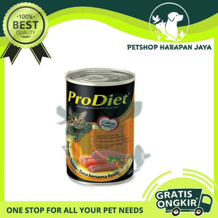 Jual ProDiet Kaleng CHICKEN TUNA Adult 400gr - Makanan Kucing Pro Diet ...