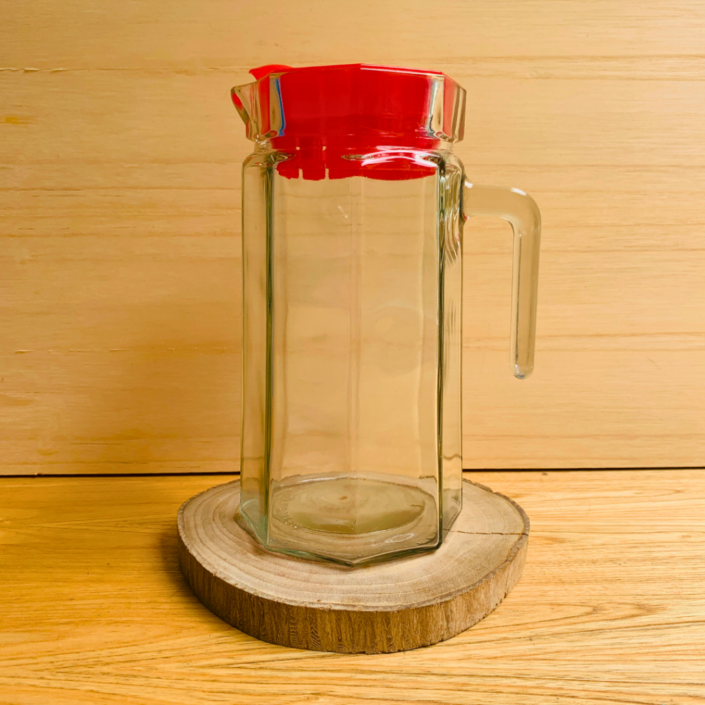 Jual Pitcher Besar 1250ml Teko Kaca Hexagonal Ceret Persegi Delapan ISO ...