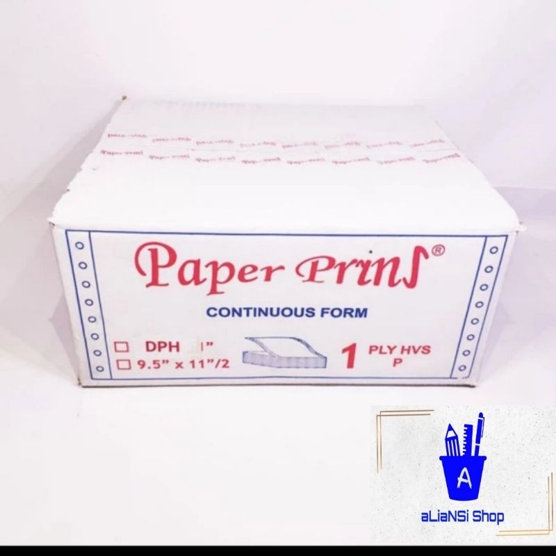 Jual Continuous Form 9,5"/2 x 11"/2 (1 PLY) bagi 4 - merk PAPERPRYNS ...