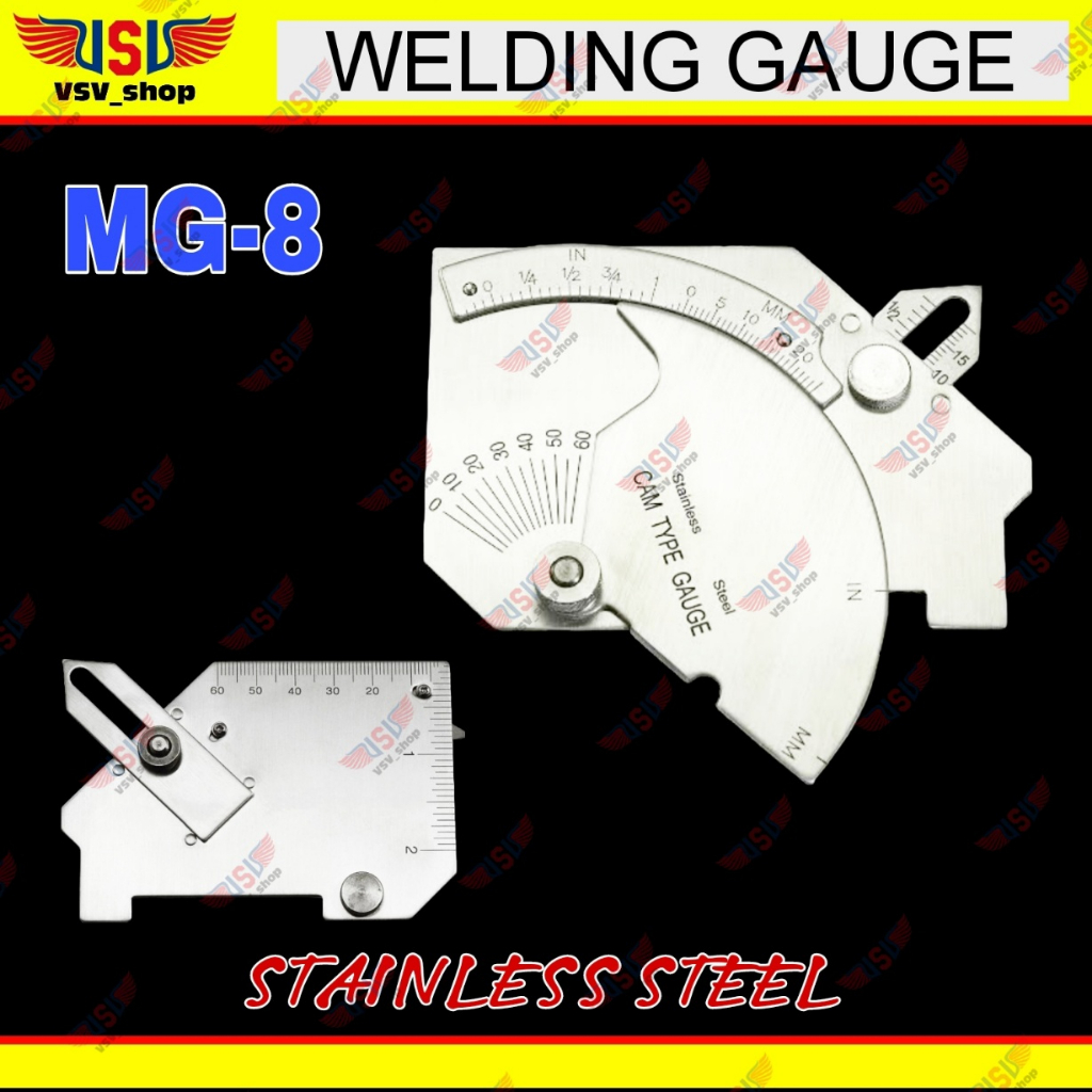 Jual Welding Gauge MG-8 Alat ukur ketebalan las Inspection Cam Tipe Gauge | Shopee Indonesia