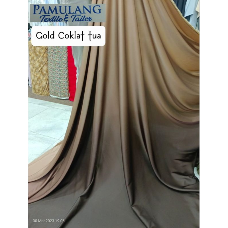 Jual Kain ARM Brown Silk Premium Gradasi/Ombre Gold series || Harga Per ...