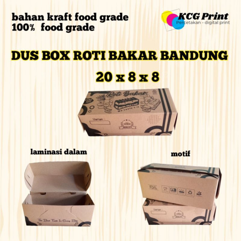 Jual ( isi 25 pcs ) DUS BOX ROTI BAKAR BANDUNG 20x8x8 | kotak roti ...