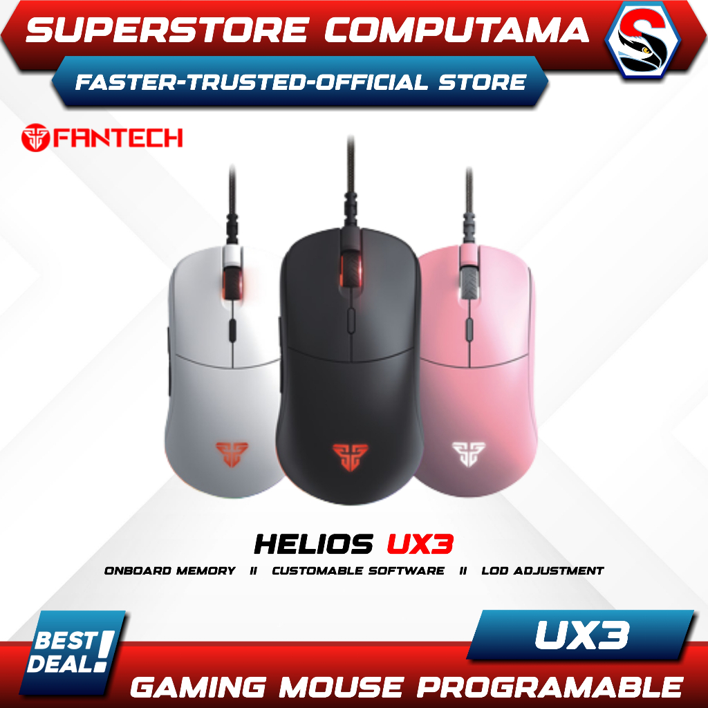 Jual Fantech HELIOS UX3 RGB Lightweight Gaming Mouse | Shopee Indonesia