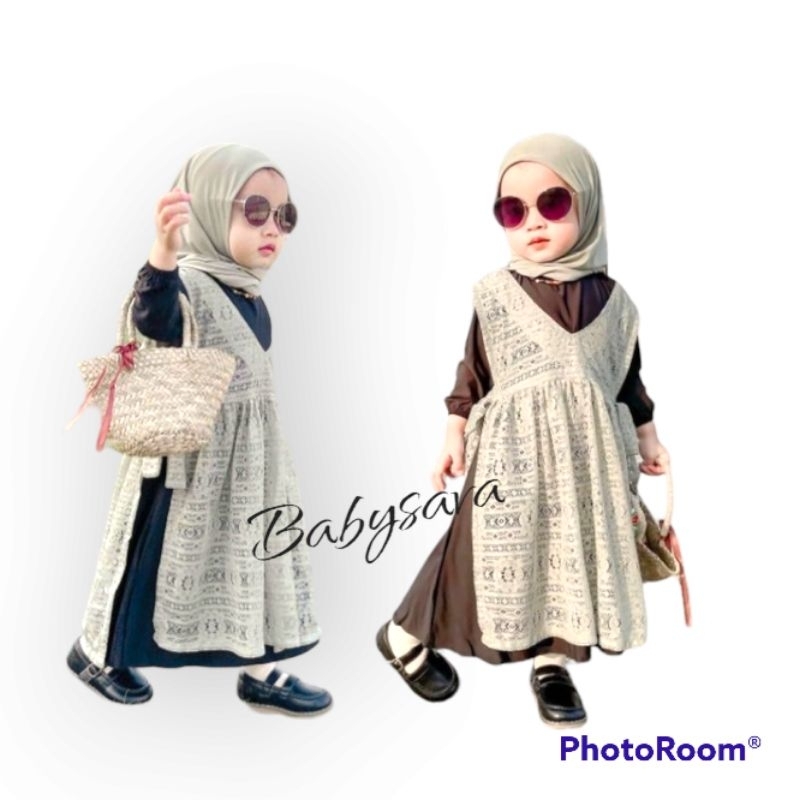 Jual Gamis Anak Bayi Perempuan Vest Brokat Newborn 0-2 Tahun Set ...