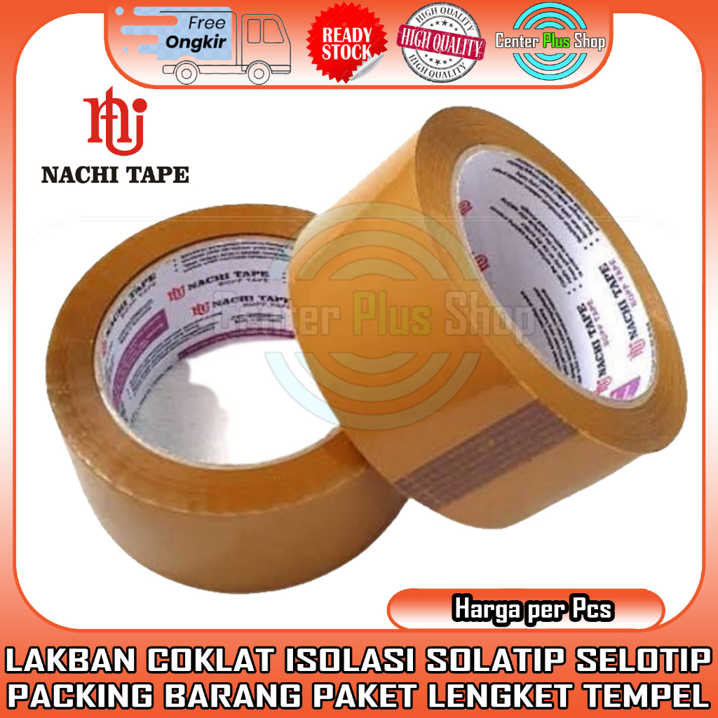 Jual Nachi Tape Lakban Coklat Isolasi Selotip Solatip Solasi Solatif 48 Mm X100y Besar 2” Inch ...