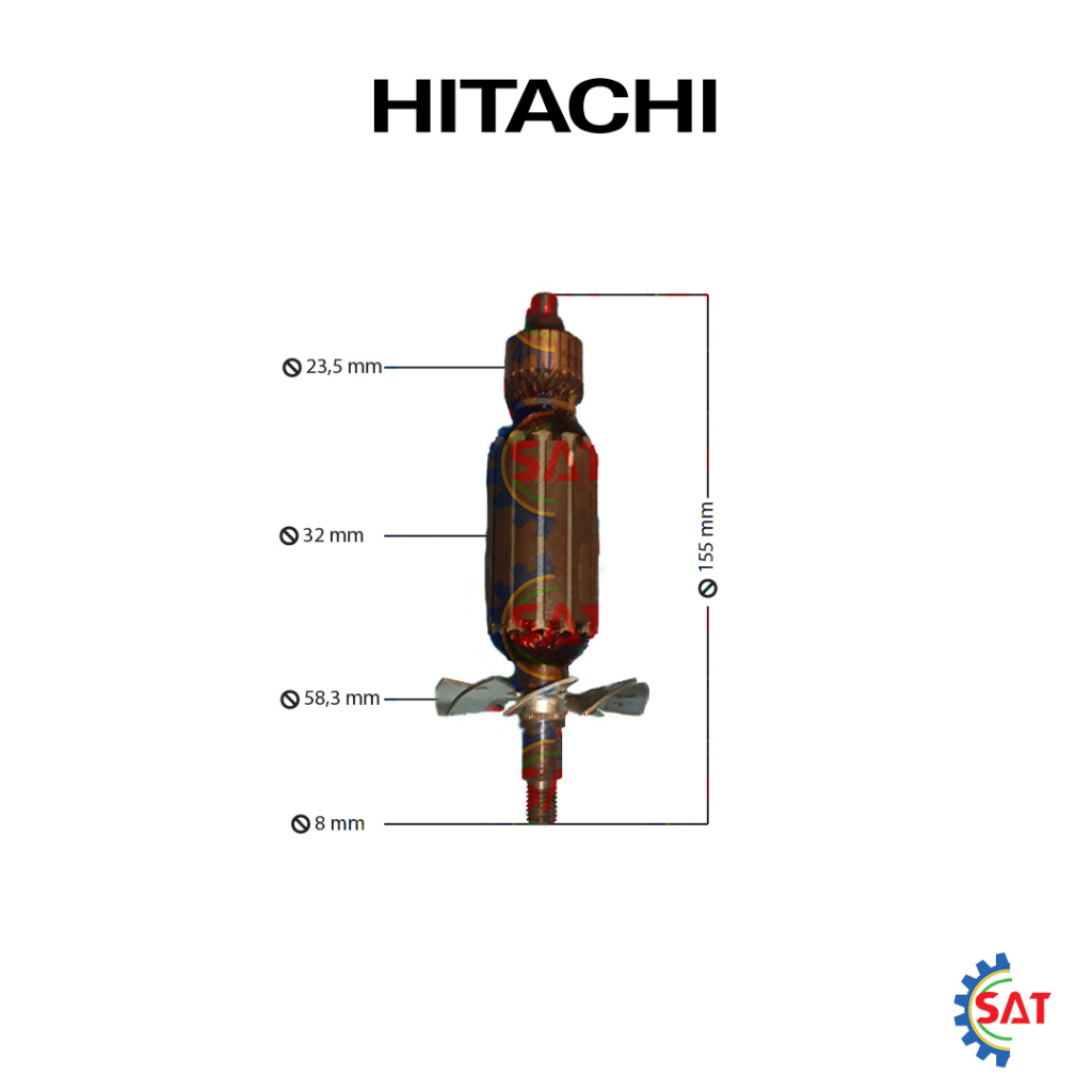 Jual Armature / Angker P 20SB Hitachi For Mesin Pasah / Serut Ketam ...
