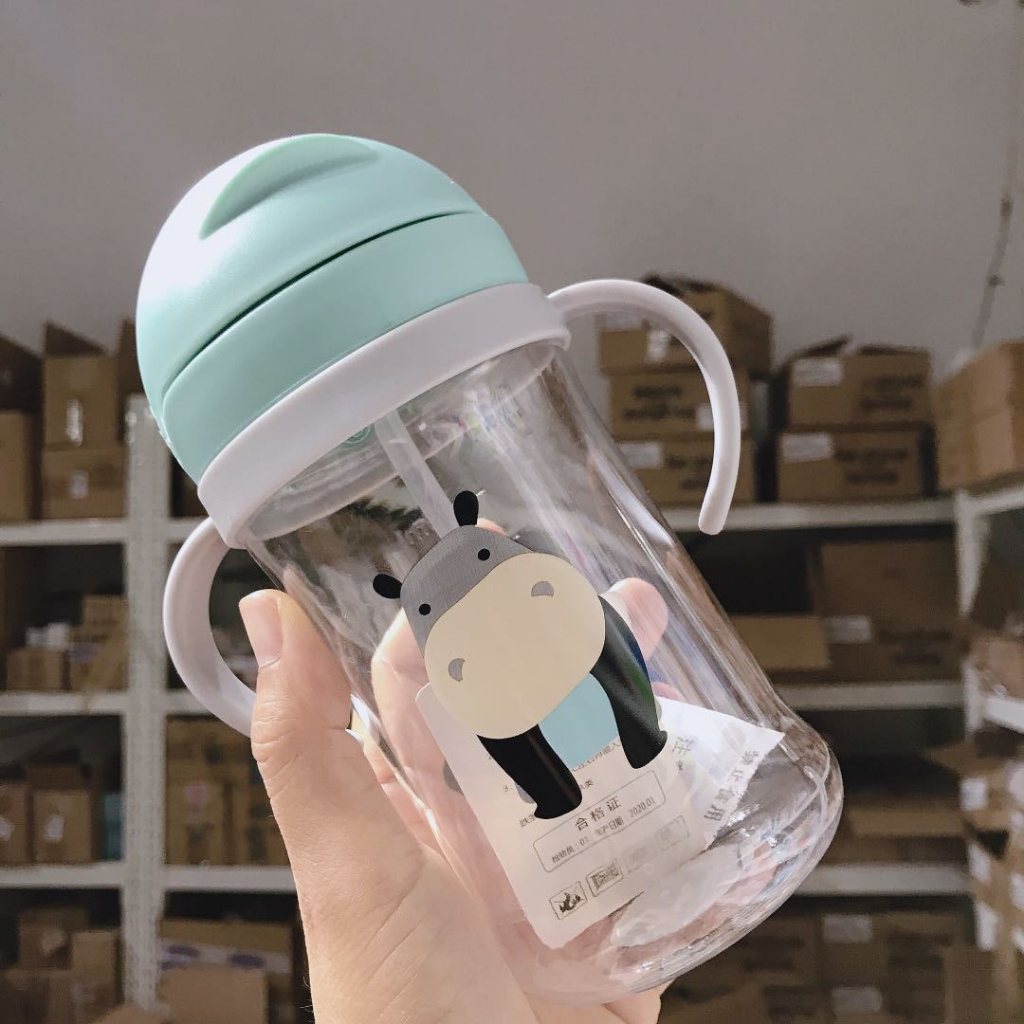 Jual BOTOL MINUM ANAK MOTIF KARAKTER ANTI TUMPAH BOTOL SEDOTAN SILIKON BOTOL LUCU DENGAN HANDLE ...