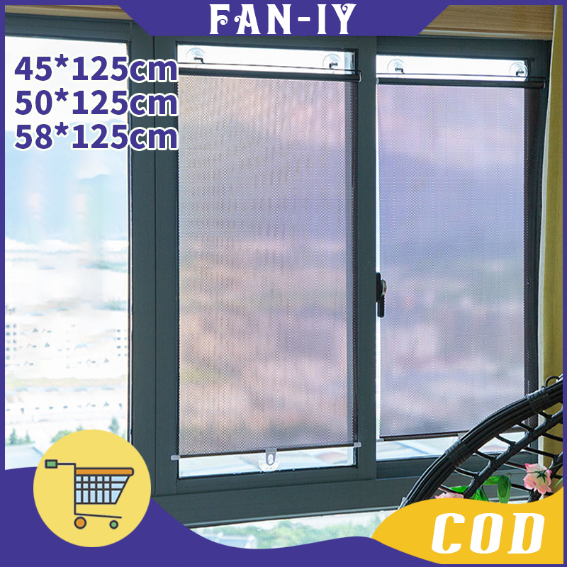 Jual Gorden Gulung Roller Blind/Korden Jendela Tempel Tanpa Paku Punch ...