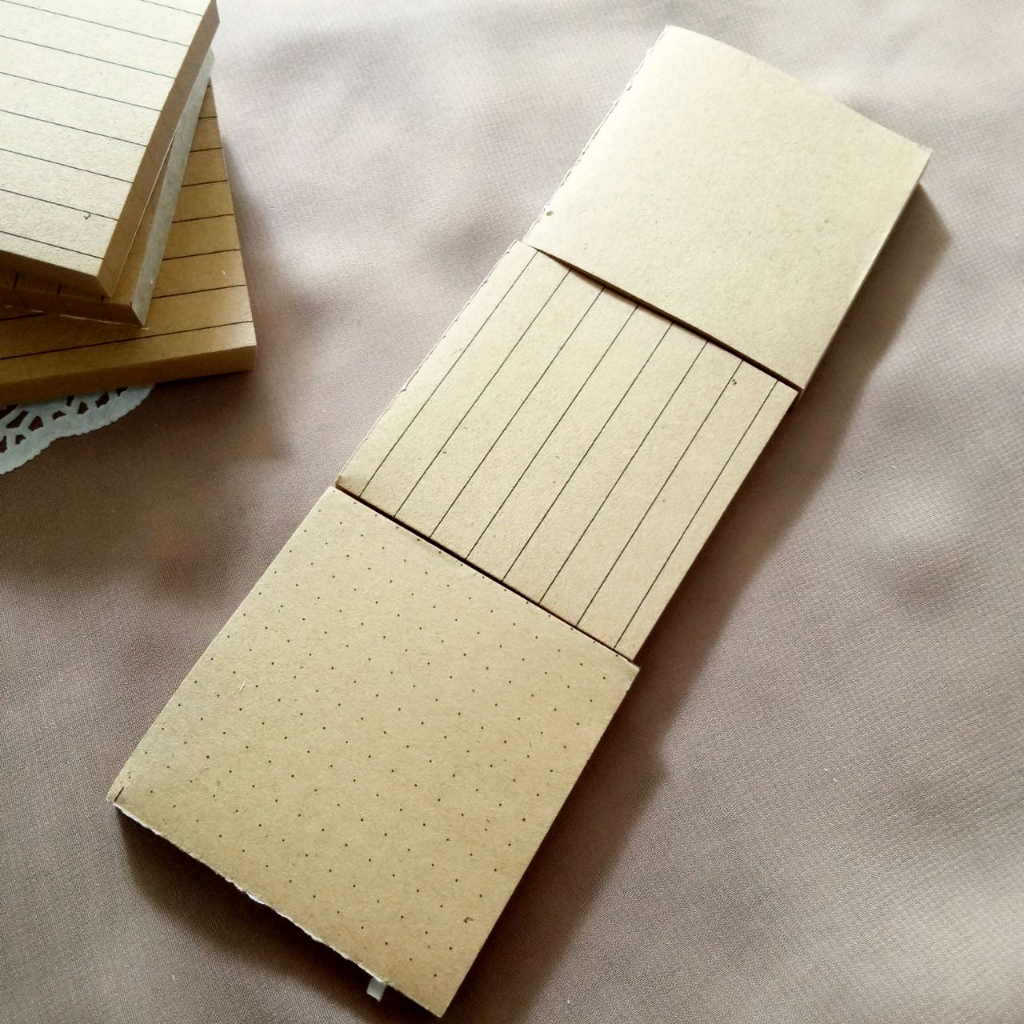 Jual Memo Pad Notes Vintage Brown Aesthetic Line Dot Motif Garis Titik ...