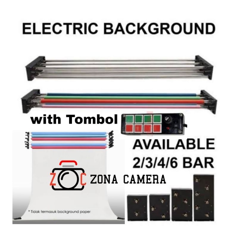 Jual Electric Background 2 3 4 6 Set Backdrop Elektrik Otomatis Remote ...