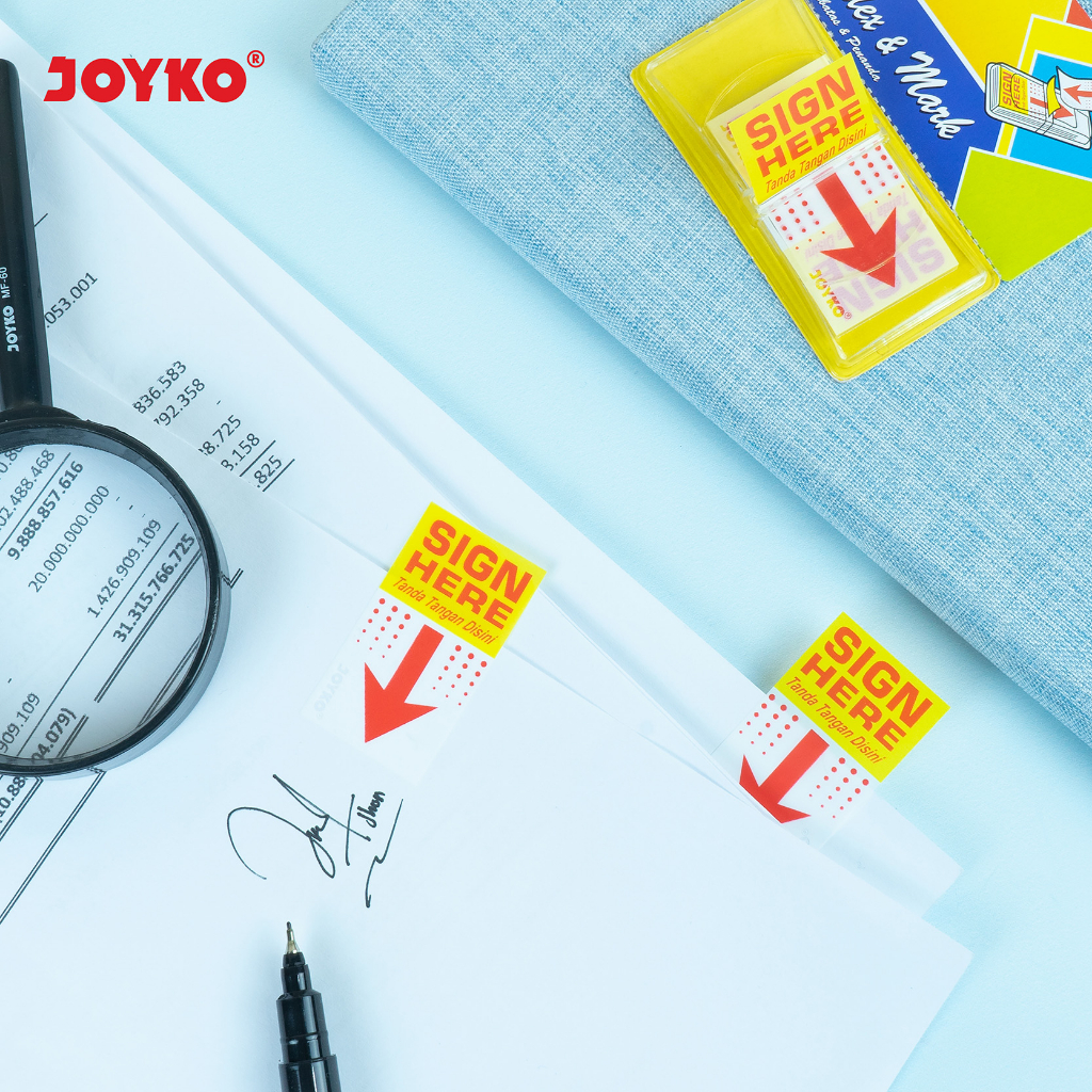 Jual Joyko Sticky Notes "Sign Here" Memo Panah / Sticker Tempel Memo ...