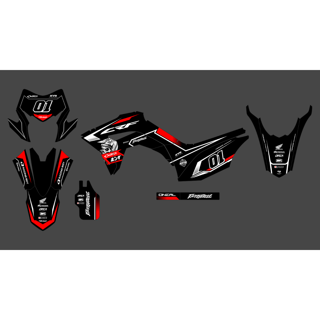 Jual DECAL STICKER CRF 150L HITAM MERAH SUPERMOTO GRASSTRACK | Shopee ...