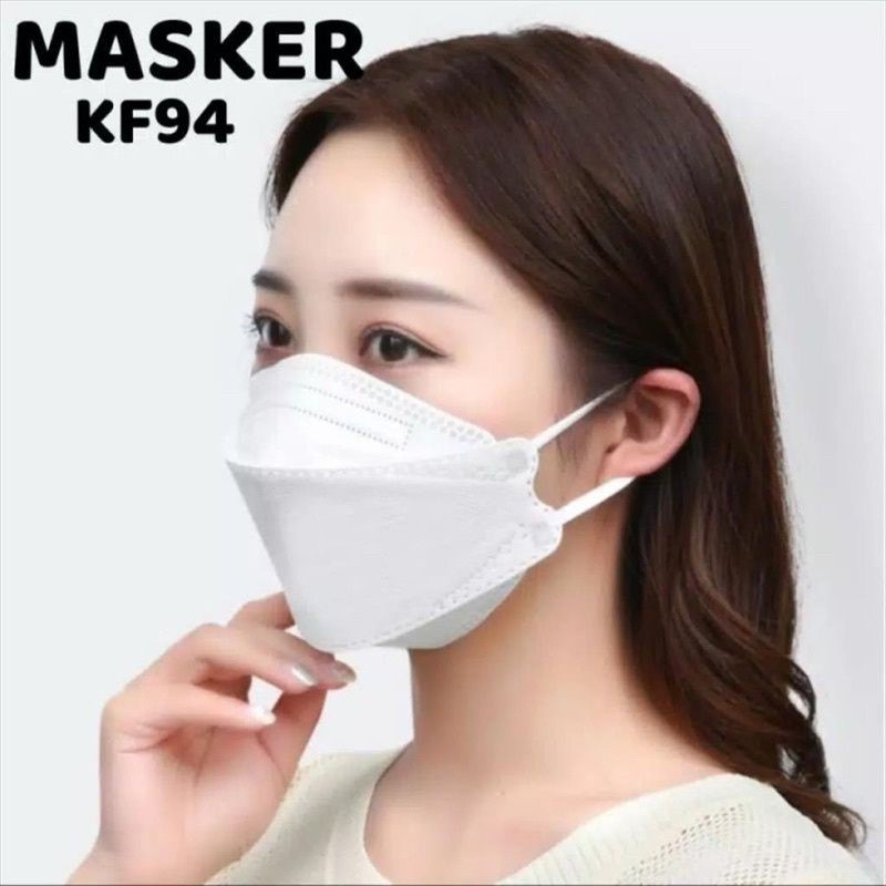 Jual Masker KF94 4Ply Isi 50 Pcs Hitam Putih Earloop | Shopee Indonesia