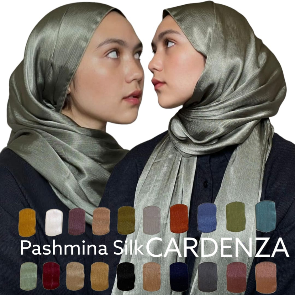 Jual Jilbab Pashmina Shimmer Kerudung Pasmina Silk Cardenza Premium ...