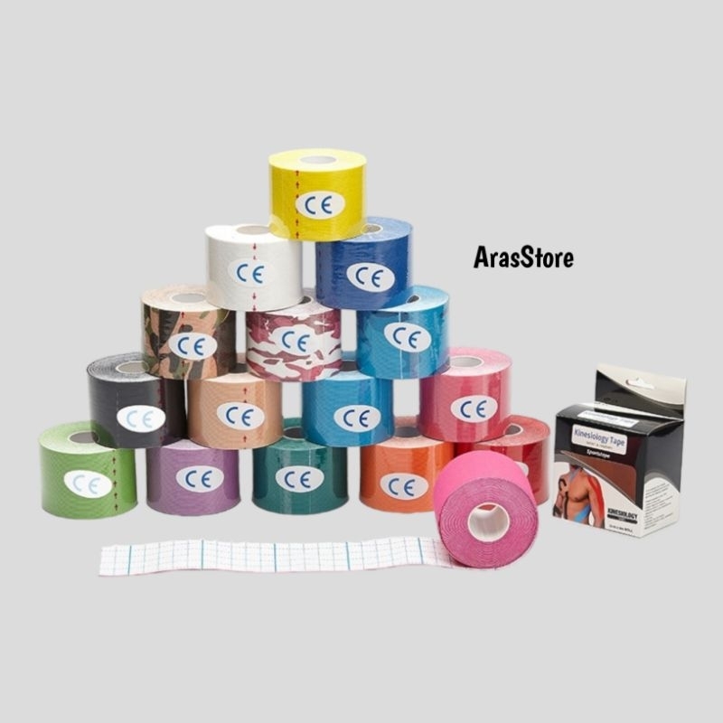Jual COD Kinesio Tape 5CM x 5M / Kinesiologi / Athletic Sports Elastic ...