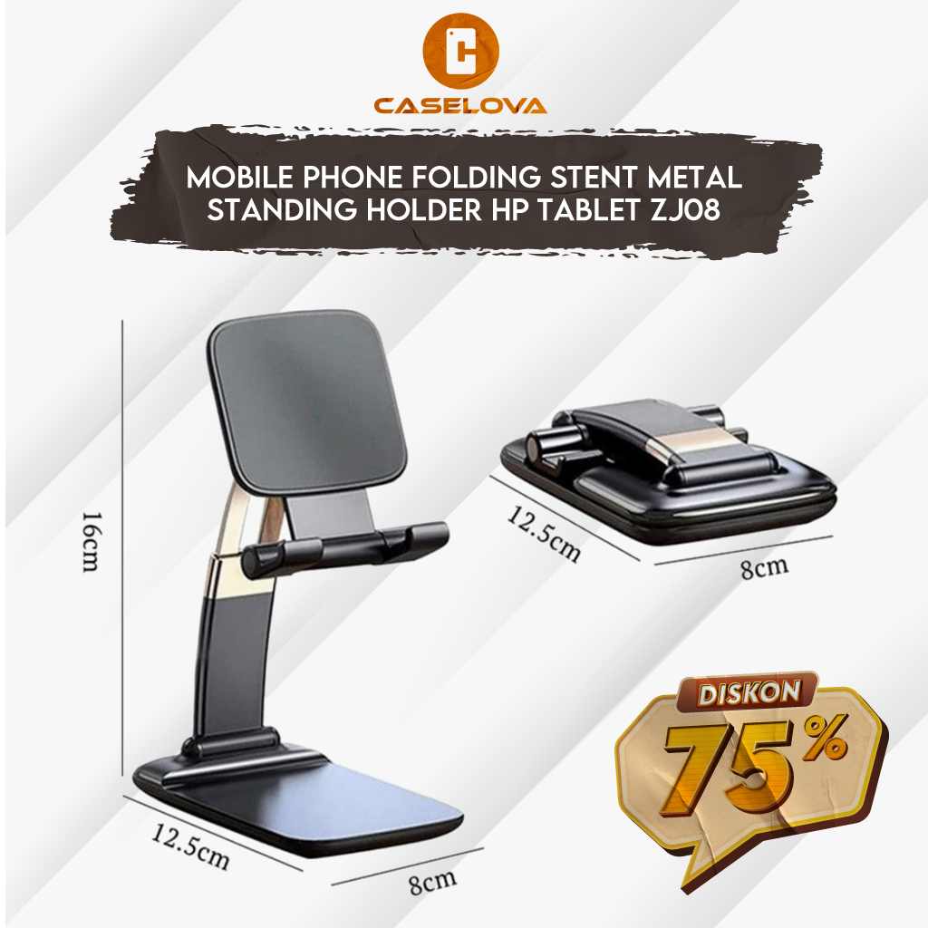 Jual Mobile Phone Folding Stent Metal Stand Standing Holder HP Tablet ...