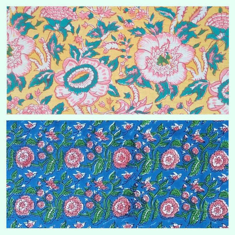 Jual Kain katun Kain India Hand Block Print From INDIA dijual per 50cm ...