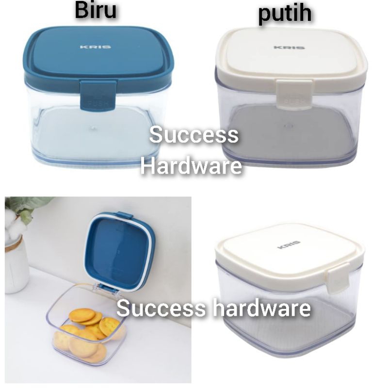 Jual KRIS STOPLES SQUARE 660 ML / SQUARE FOOD CANISTER 660ML | Shopee ...