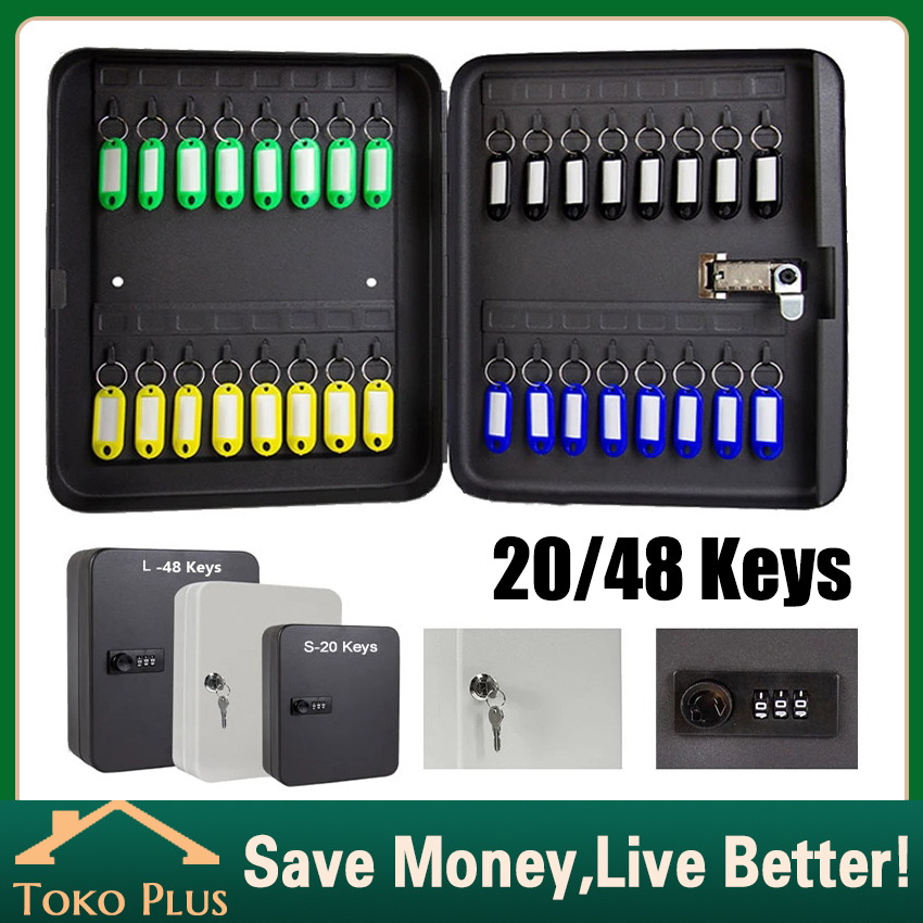 Jual Metal Safety Lock Key Box Hook 48 Keys - Tempat Penyimpanan Kunci ...