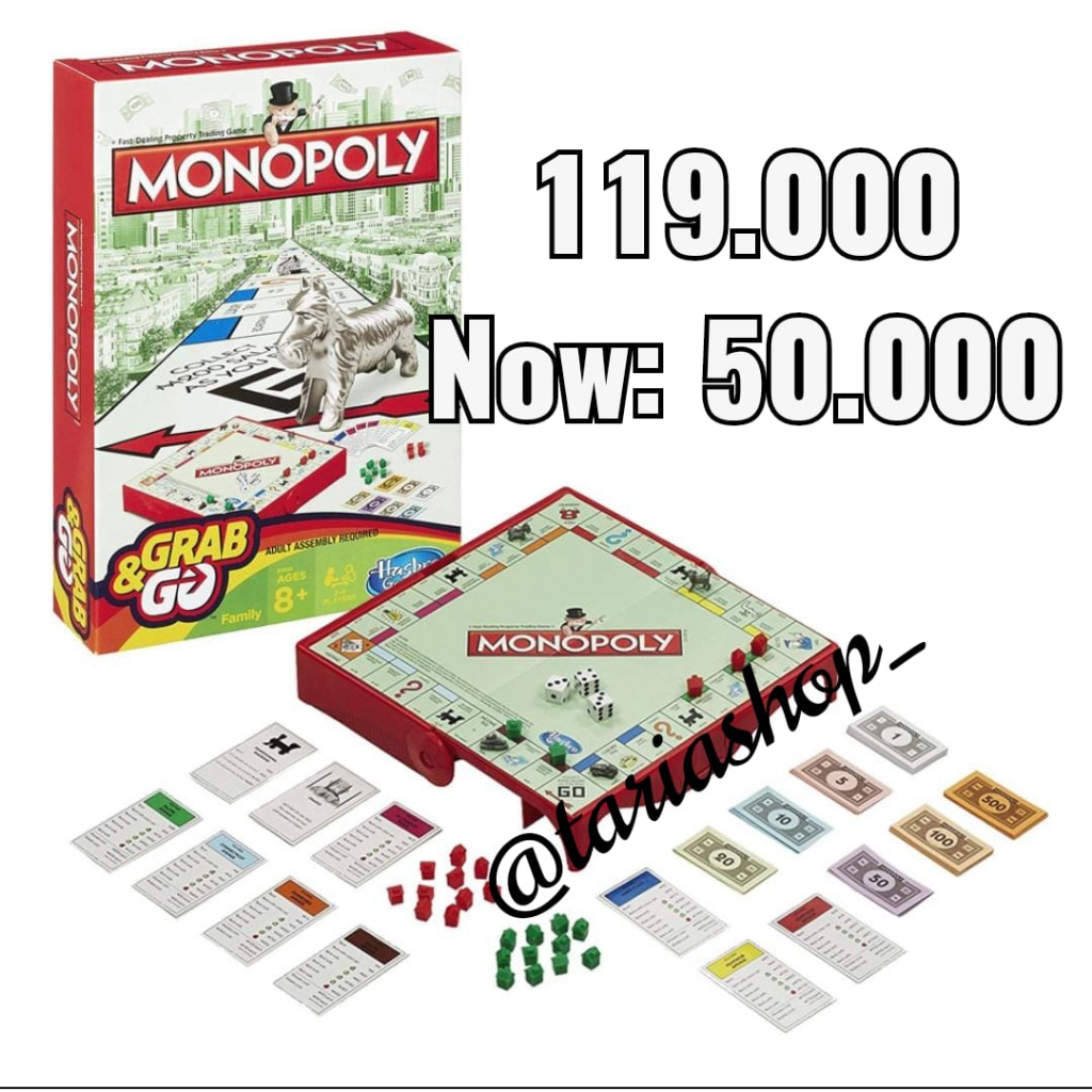 Jual Hasbro Monopoly Grab and Go Game (Travel Size) | Shopee Indonesia